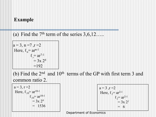 Arithmetic and geometric mean | PPT | Homework and Study | Education