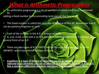 CBSE Class XI Maths Arthmetic progression | PPT