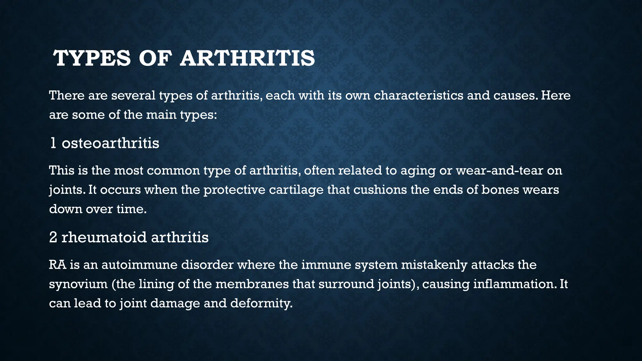 Arthritis.pptx inflammation of joints nursing 4th samester | PPTX