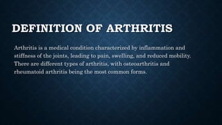 arthritis, nursing adult health nursing 4th samester | PPT