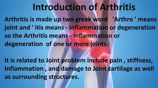 Arthritis , Types , it's Etiolopathology , clinical features and ...