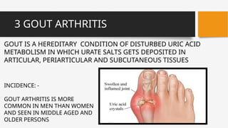 ARTHRITIS MEDICAL SURGICAL NURSING , TYPES OF ARTHRITIS AND IT'S ...
