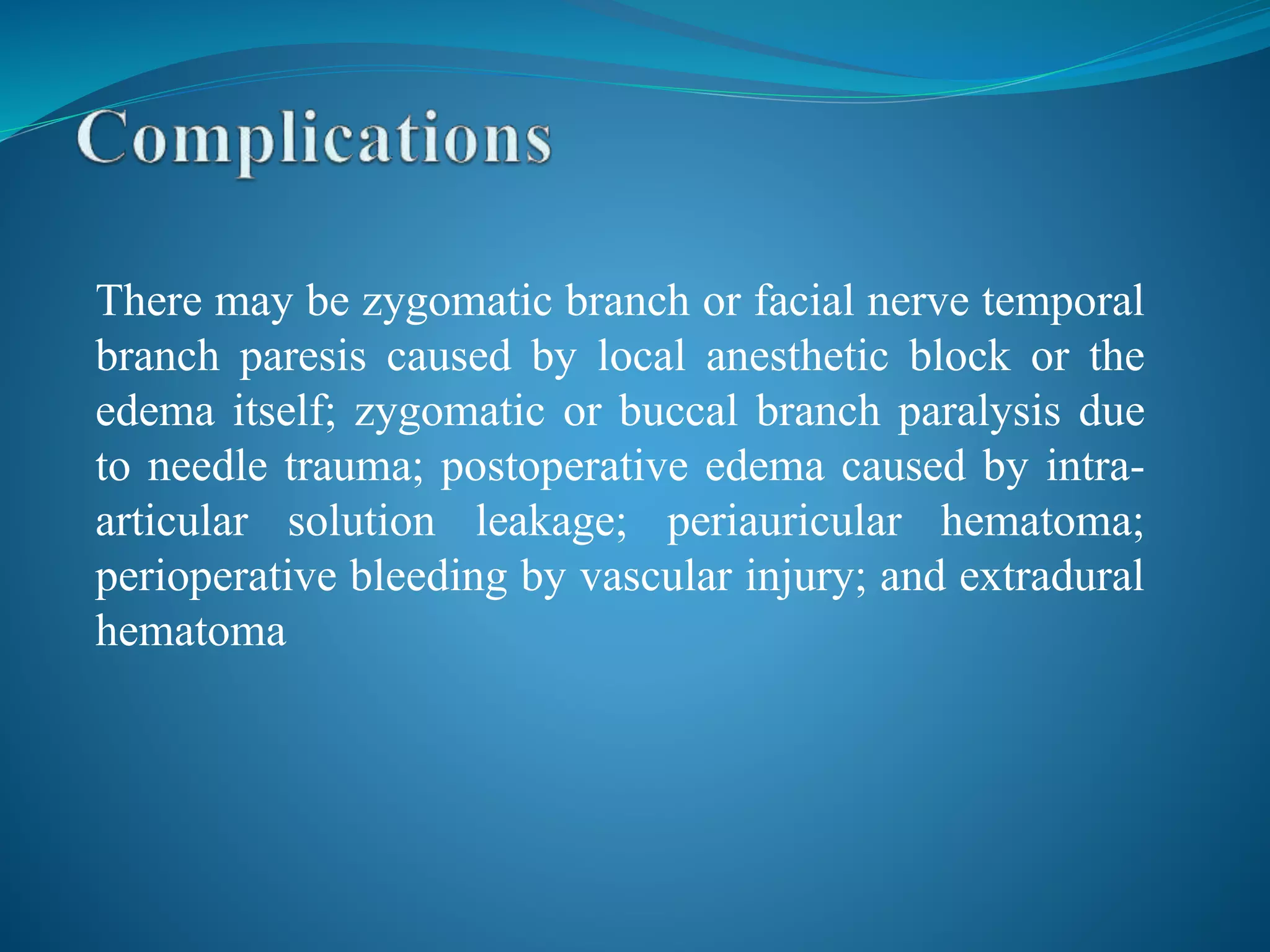 Arthrocentesis of the temporomandibular joint | PPTX