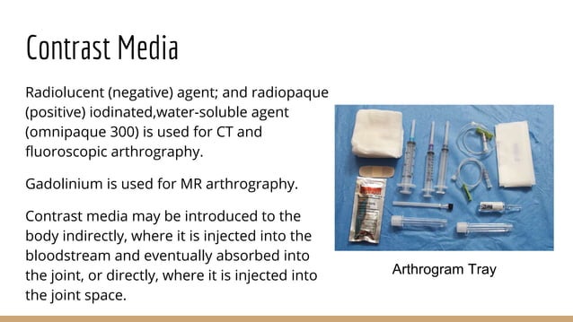 Arthrography of the Shoulder, Ankle and Wrist.pptx