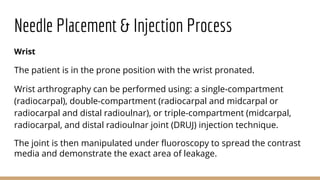 Arthrography of the Shoulder, Ankle and Wrist.pptx