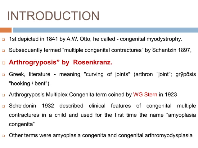 Arthrogryposis | PPT