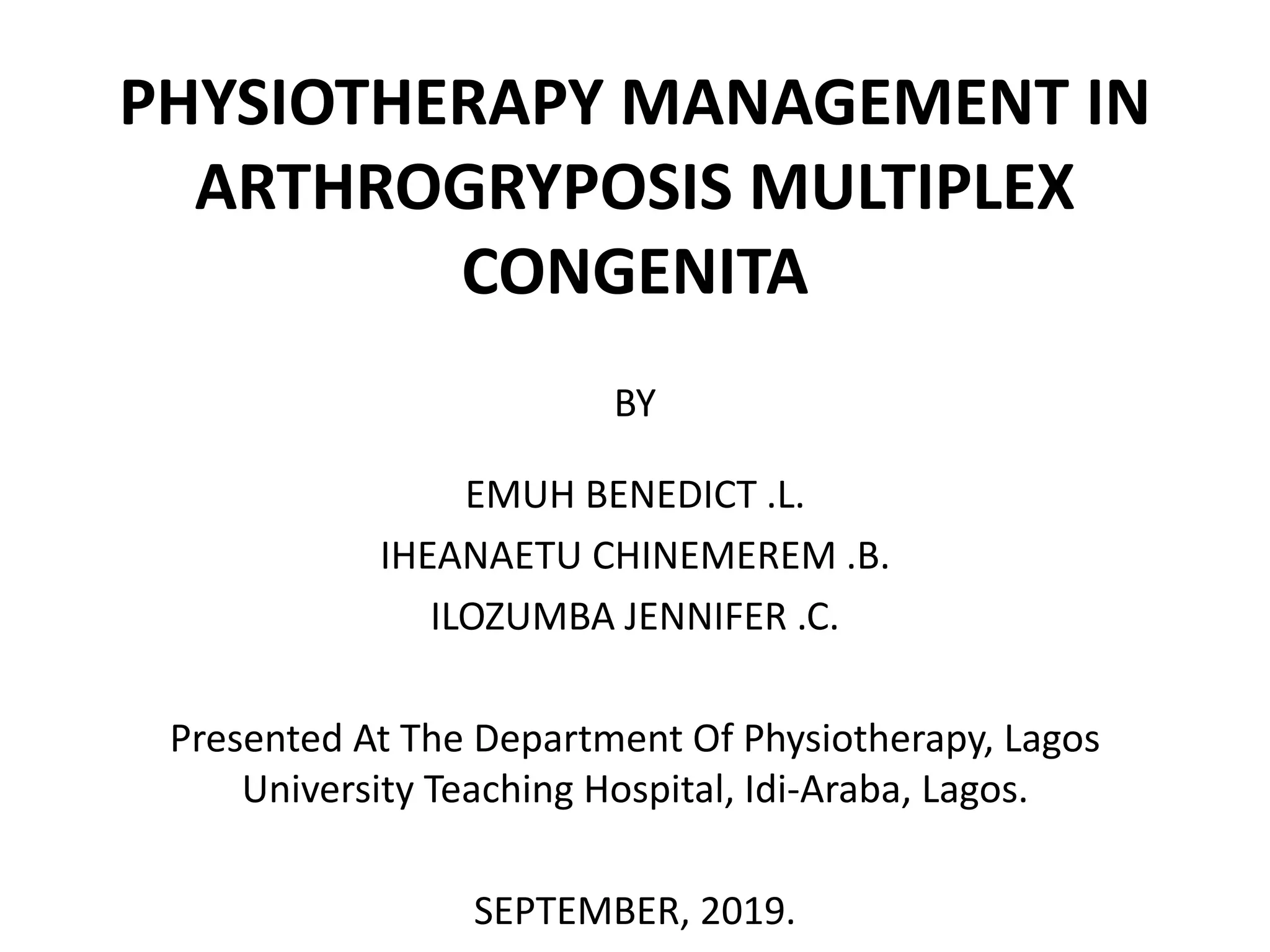 Arthrogryposis multiplex congenita | PPTX