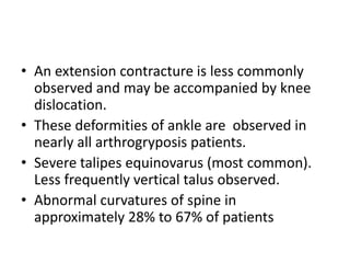 Arthrogryposis multiplex congenital congenital disorder | PPTX