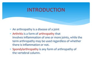 Arthropathies | PPTX