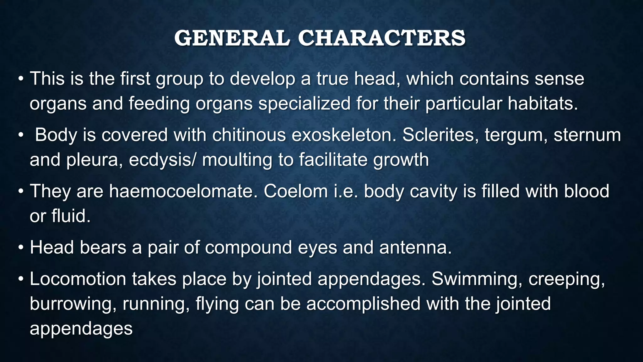 Arthropoda characters & classification | PPTX