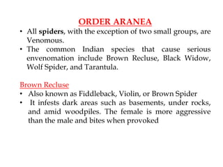 Clinical features & Management of ARTHROPODS STING AND BITES.pptx