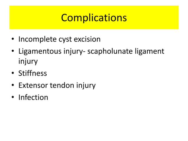 Arthroscopic excision of gnglion cyst | PPT