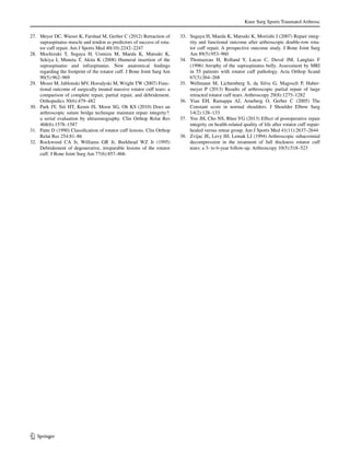 Arthroscopic management of massive rotator cuff tears an evaluation of debridement, complete ...