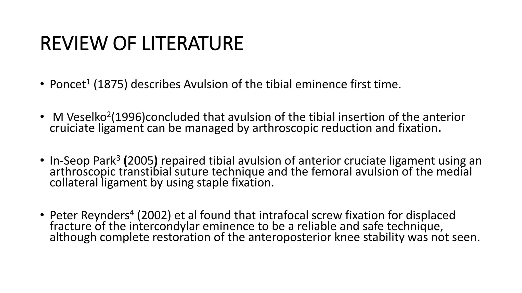 ARTHROSCOPIC PULLOUT SUTURE FIXATION FOR ACL TIBIAL EMINENCE | PPTX