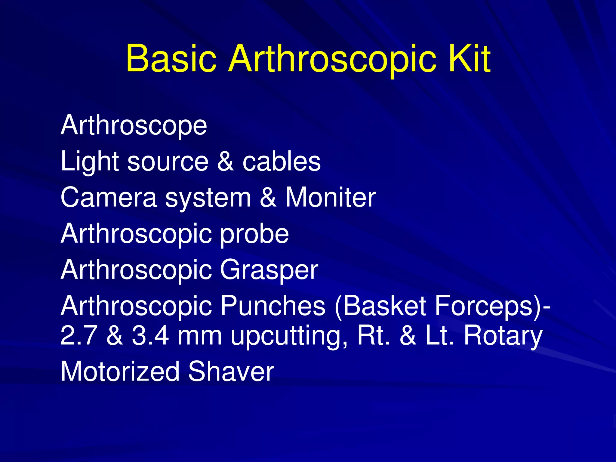 Arthroscopic surgical instruments-dr_shekhar_srivastav | PDF