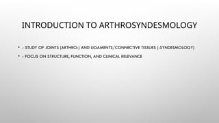 Topic Arthrosyndesmology , vertebrae, joints | PPTX