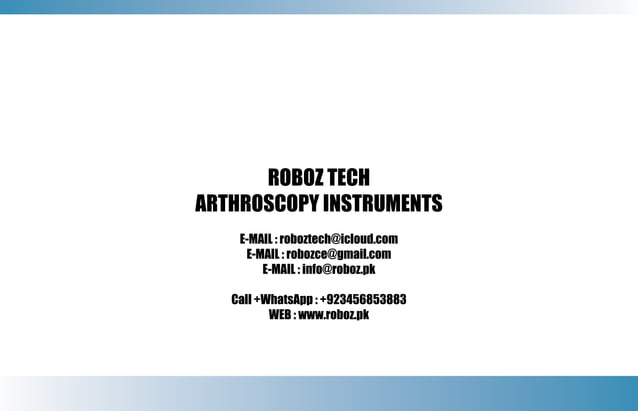 Arthroscopic Surgical Instruments and features include | PDF | Surgery | Medical Health