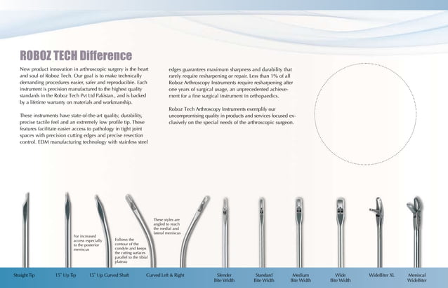 Arthroscopic Surgical Instruments and features include | PDF | Surgery | Medical Health