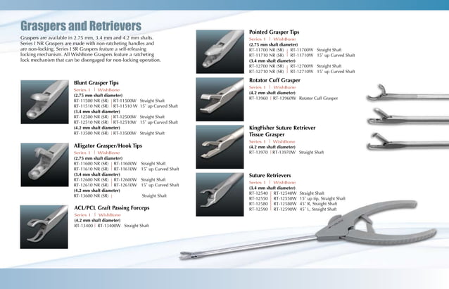 Arthroscopic Surgical Instruments and features include | PDF | Surgery ...