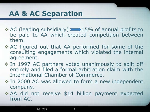 Arthur andersen Collapse | PPTX