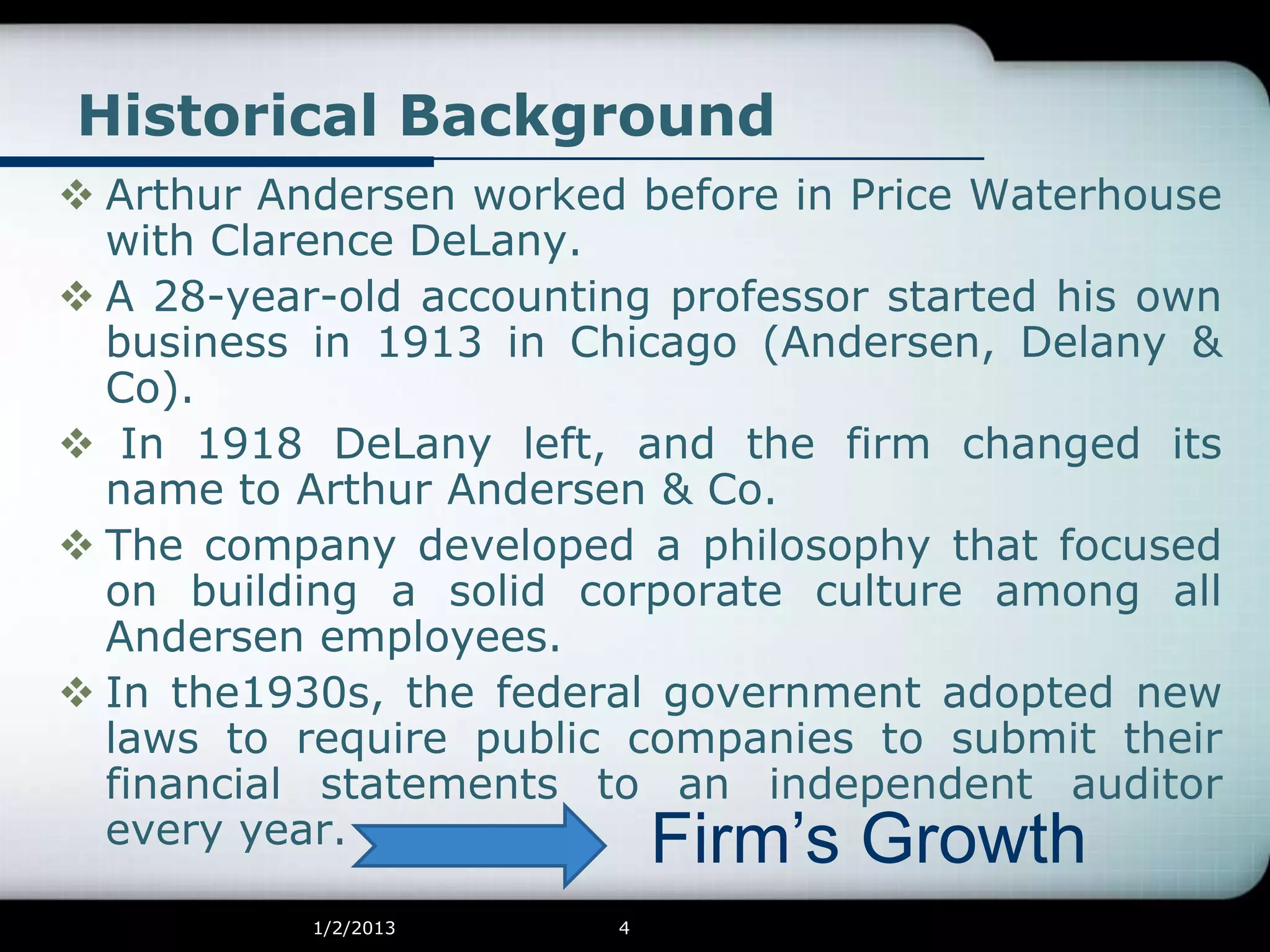 Arthur andersen collapse | PPTX