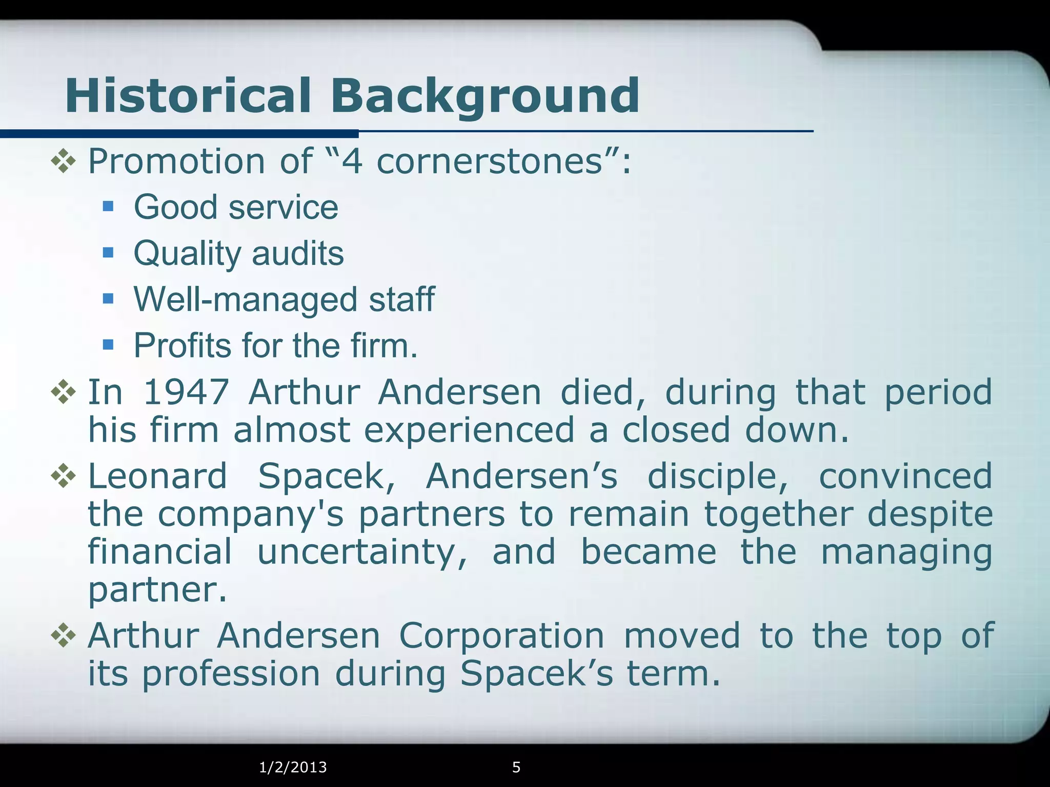 Arthur andersen collapse | PPTX