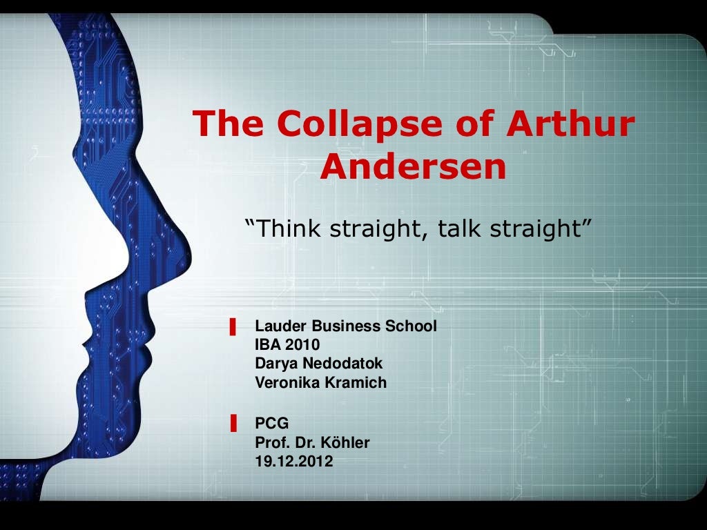 Arthur andersen collapse