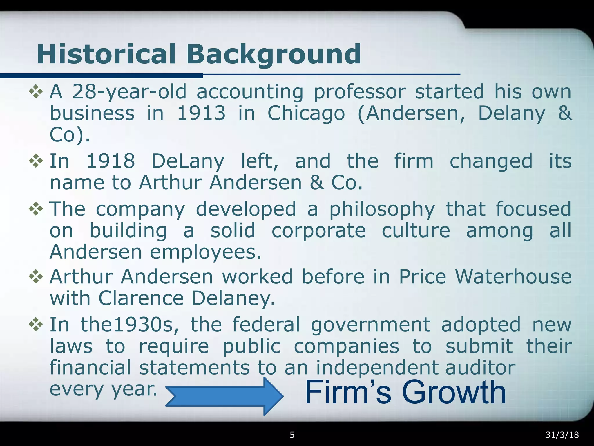 Arthur andersen collapse | PPTX