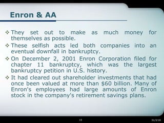 Arthur andersen collapse | PPTX