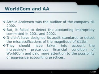 Arthur andersen collapse | PPTX