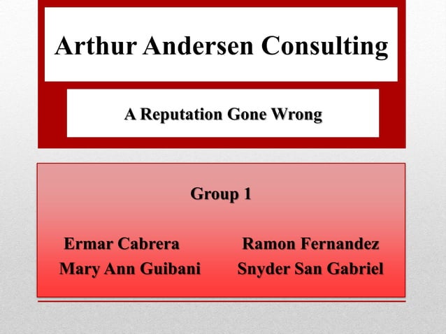Arthur andersen consulting | PDF | Business Accounting & Finance | Business