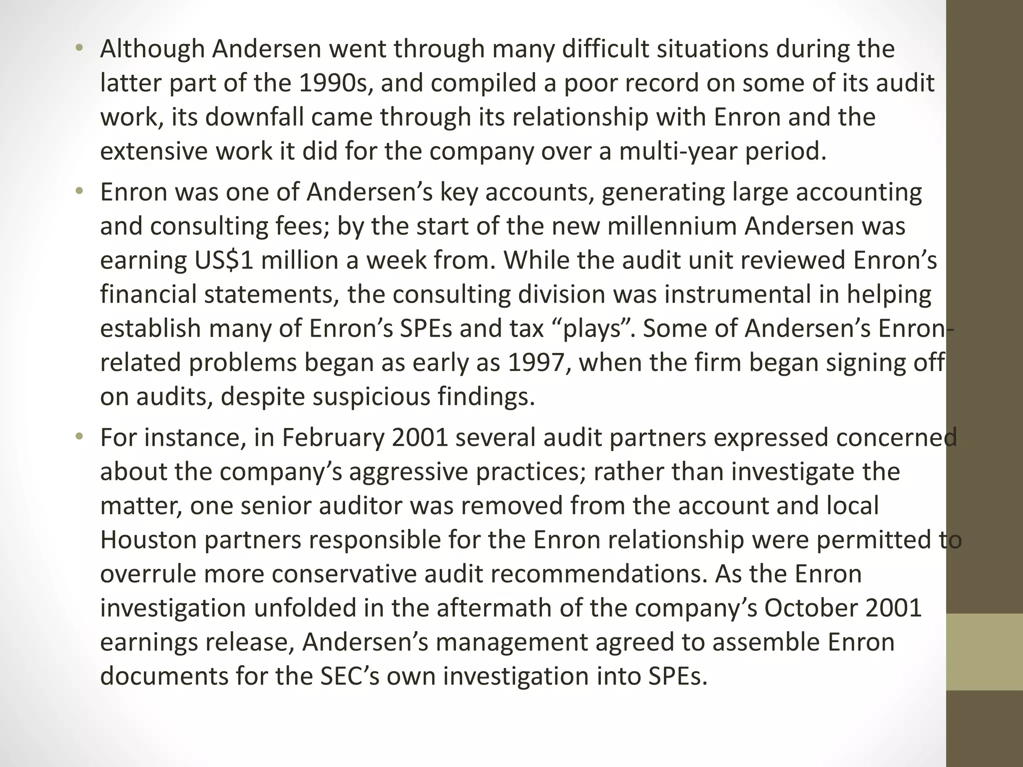 Arthur andersen scandal | PPTX