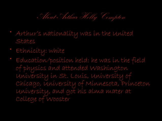 Arthur holly compton | PPT