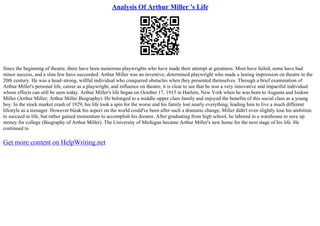Arthur Miller | PDF