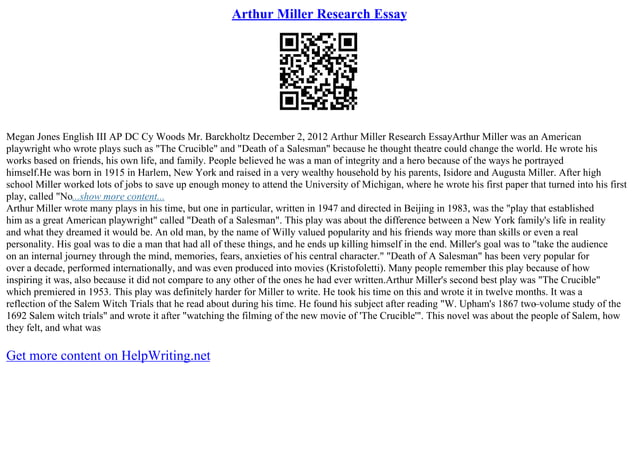 Arthur Miller | PDF | Screenwriting | Content Production
