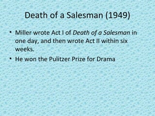 Arthur miller and the american dream | PPT