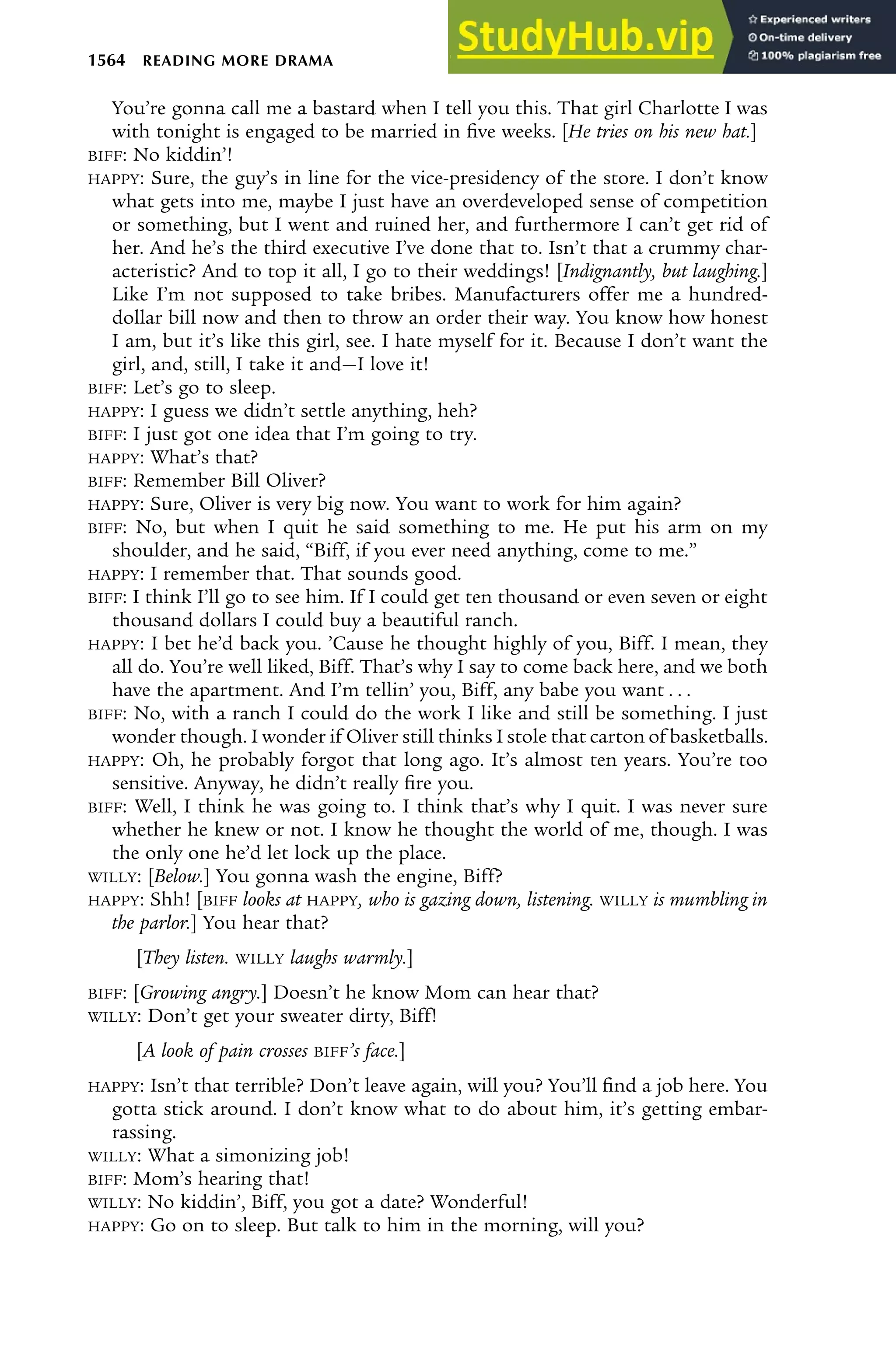 ARTHUR MILLER Death Of A Salesman | PDF