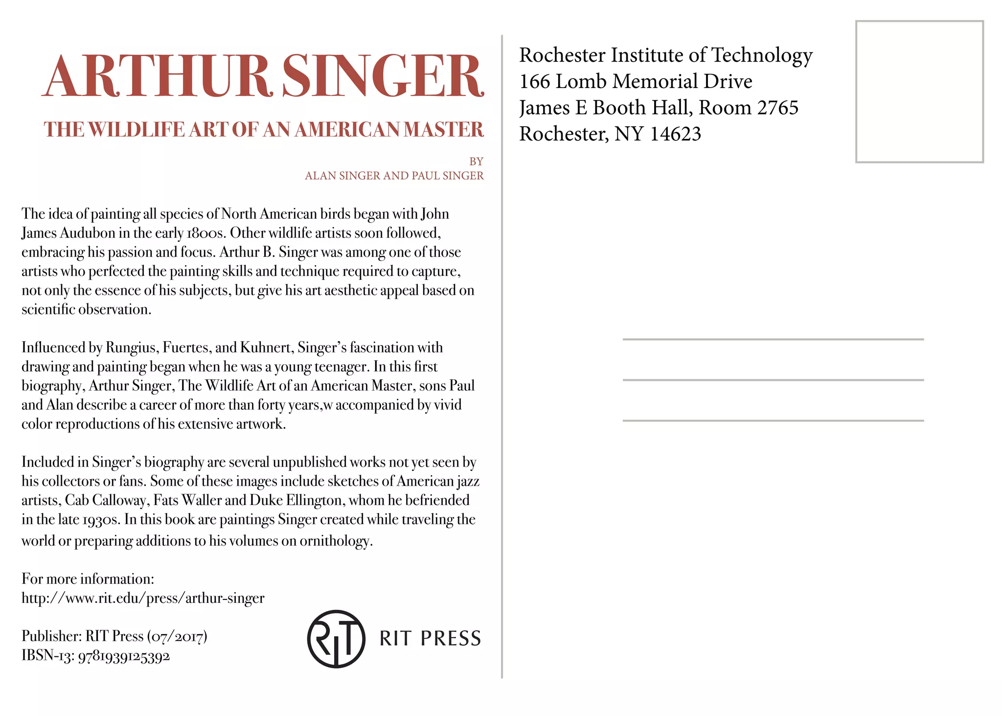 Arthur Singer Postcard | PPT