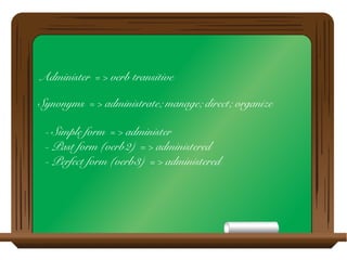 Arti administer dan contoh kalimatnya dalam bahasa Inggris | ODP ...