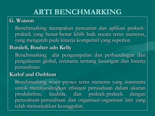 Arti benchmarking | PPT
