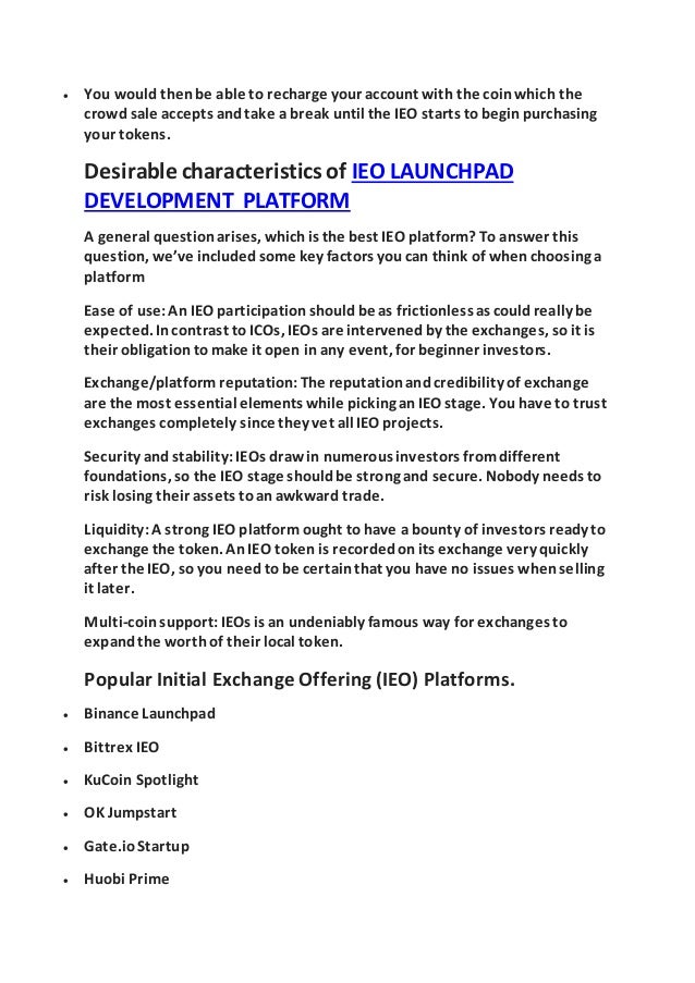IEO LAUNCHPAD DEVELOPMENT | DOCX