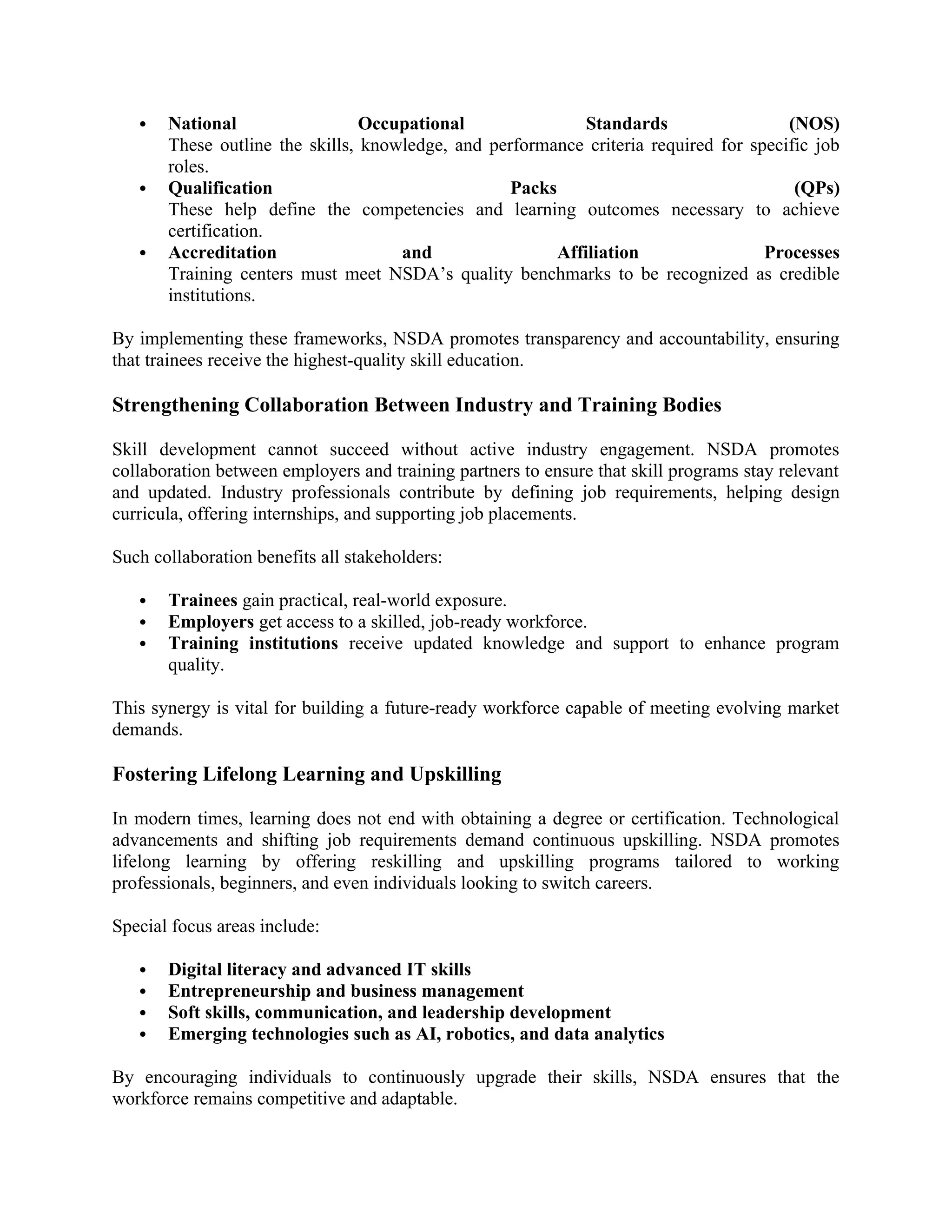 Article on NSDA Skills GOVT Development NSDA | DOCX
