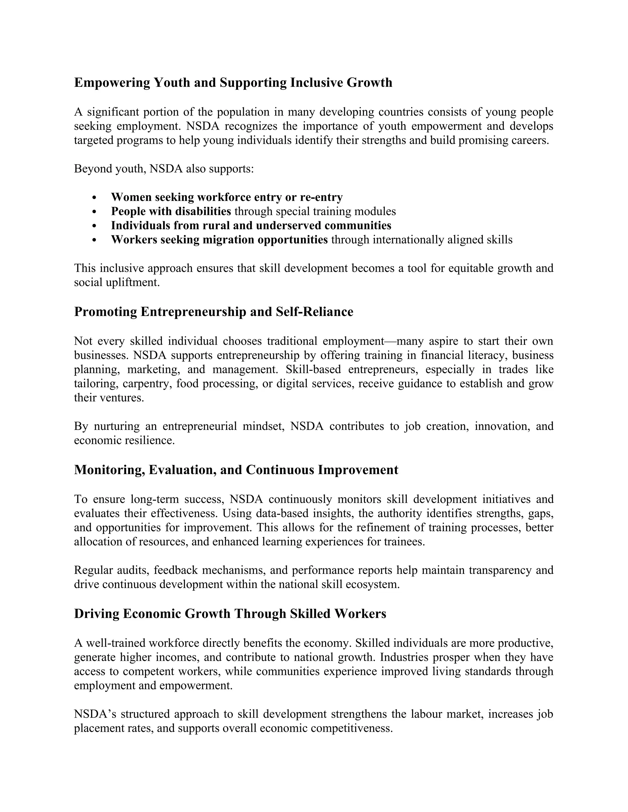 Article on NSDA Skills GOVT Development NSDA | DOCX