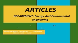 ARTICLES PRESENTATION | PPT