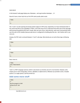 Article 01 What Is Php | DOC