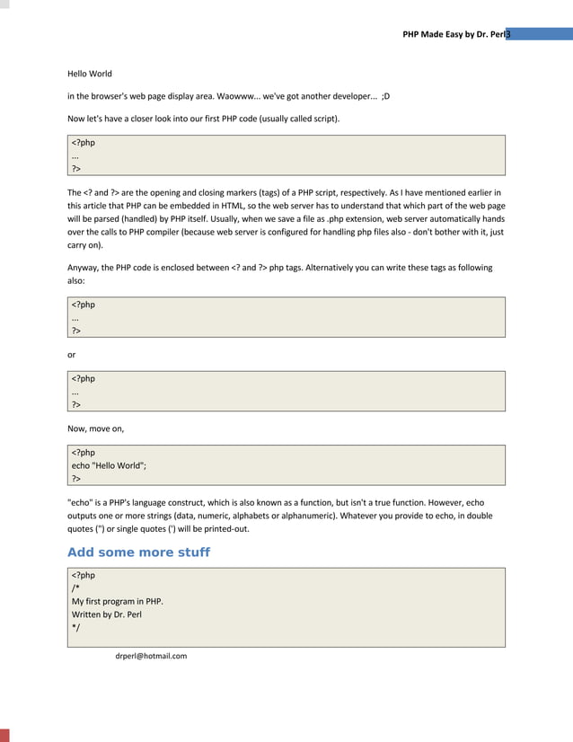 Article 01 What Is Php | DOC