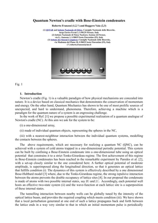 Quantum Newton's cradle | ODT