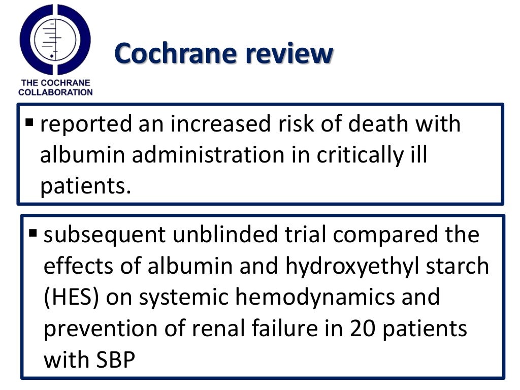 albumin use in SBP patients