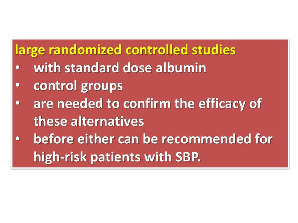 albumin use in SBP patients