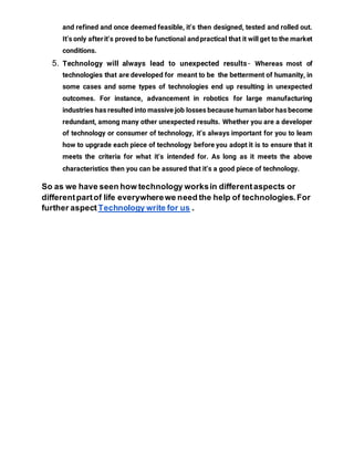 Top 5 Features of Technology | DOCX